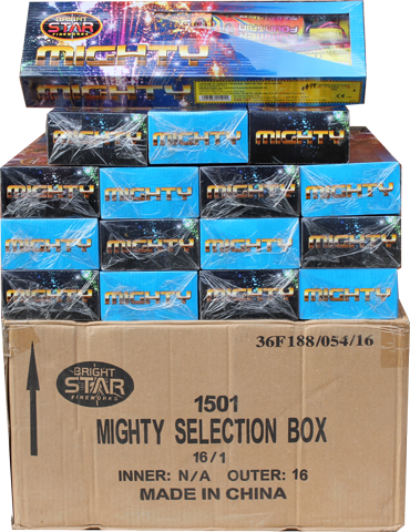 16x Mighty Selection Box from Bright Star – Galactic Fireworks