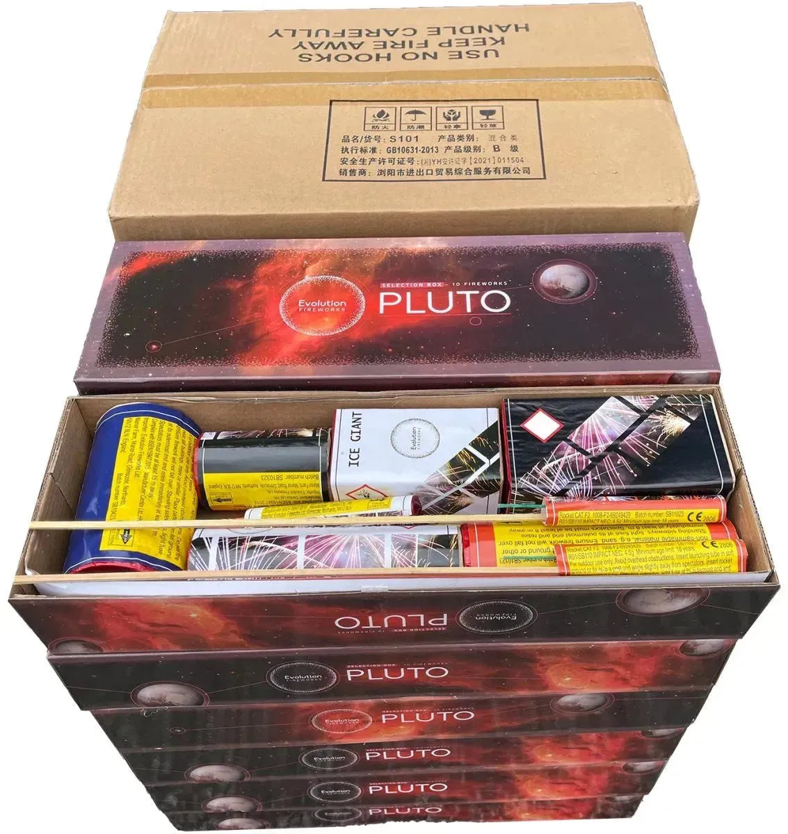 12x Pluto Box by Evolution Fireworks – Galactic Fireworks