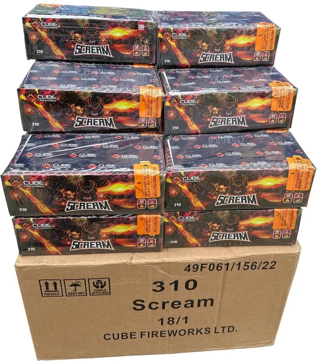 18x Scream Missile Cake by Cube Fireworks – Galactic Fireworks