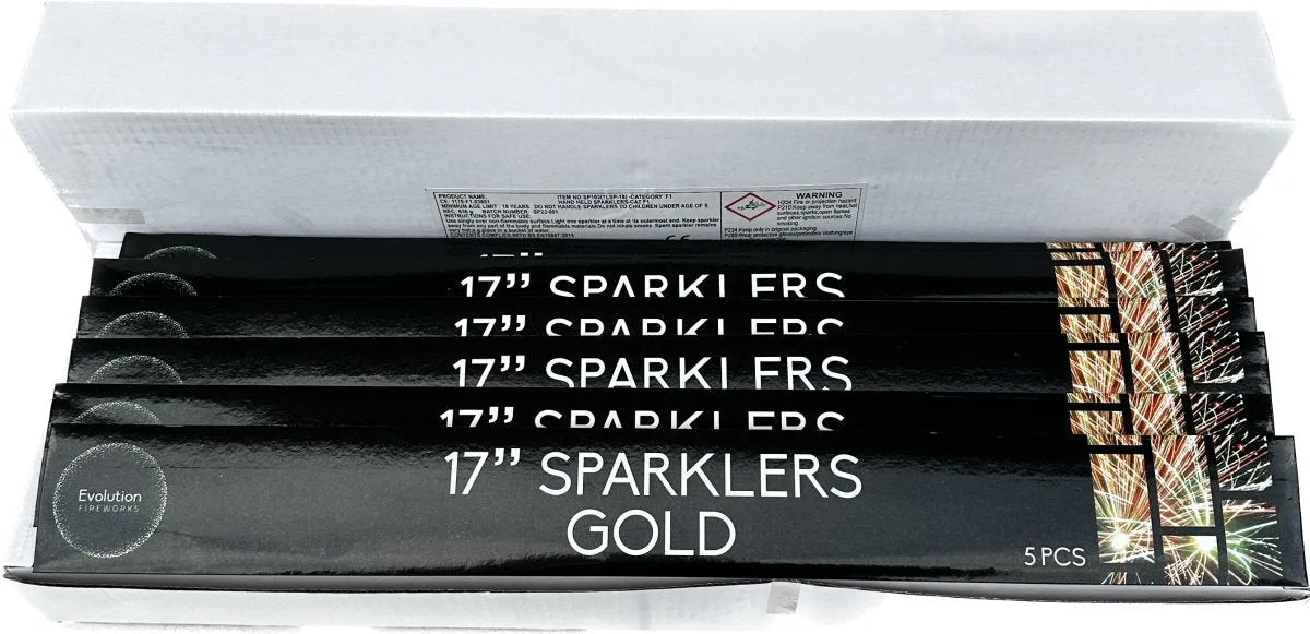 24x Packs 17" Gold Sparklers by Evolution Fireworks – Galactic Fireworks