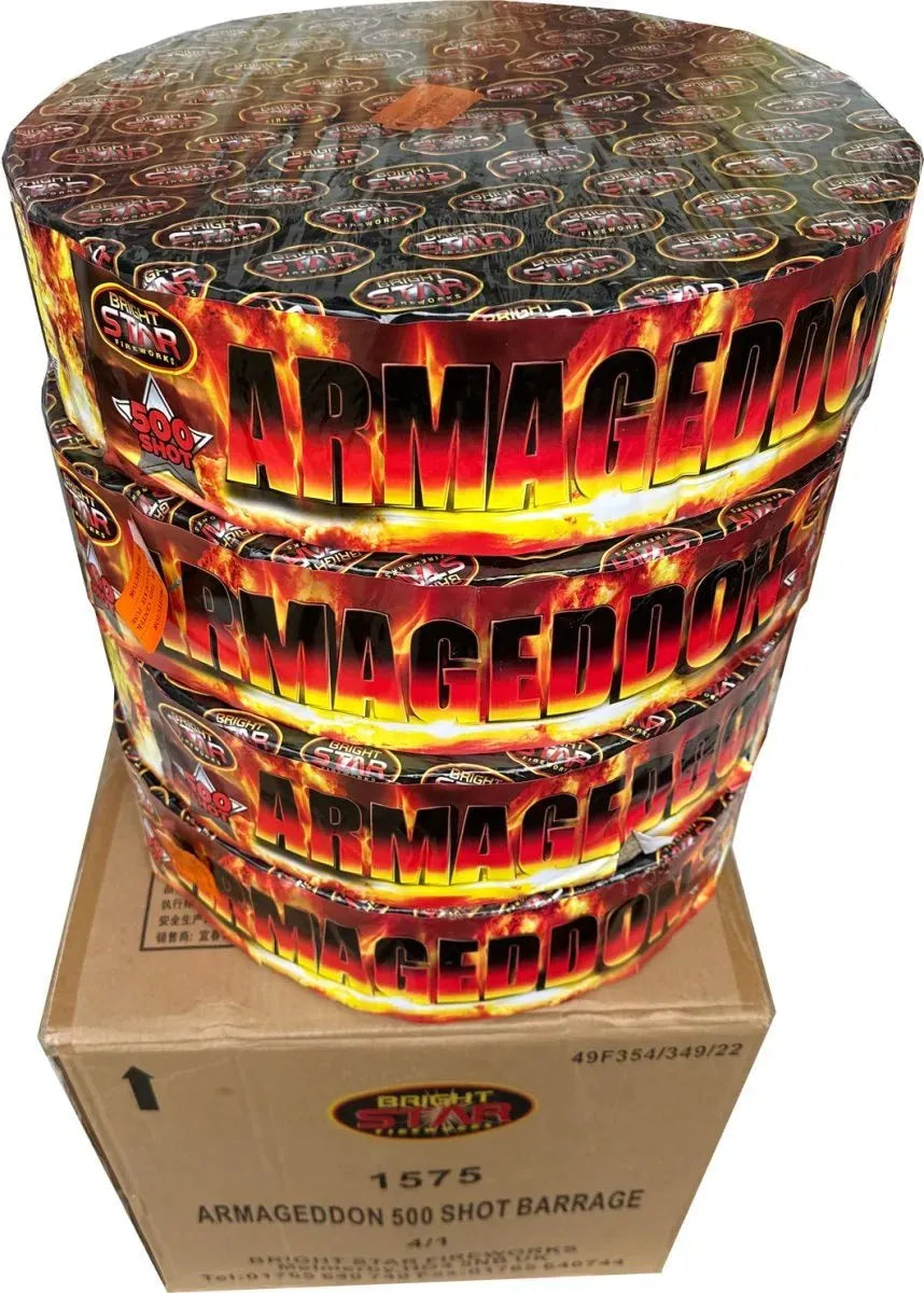 4x Armageddon 500 by Bright Star – Galactic Fireworks