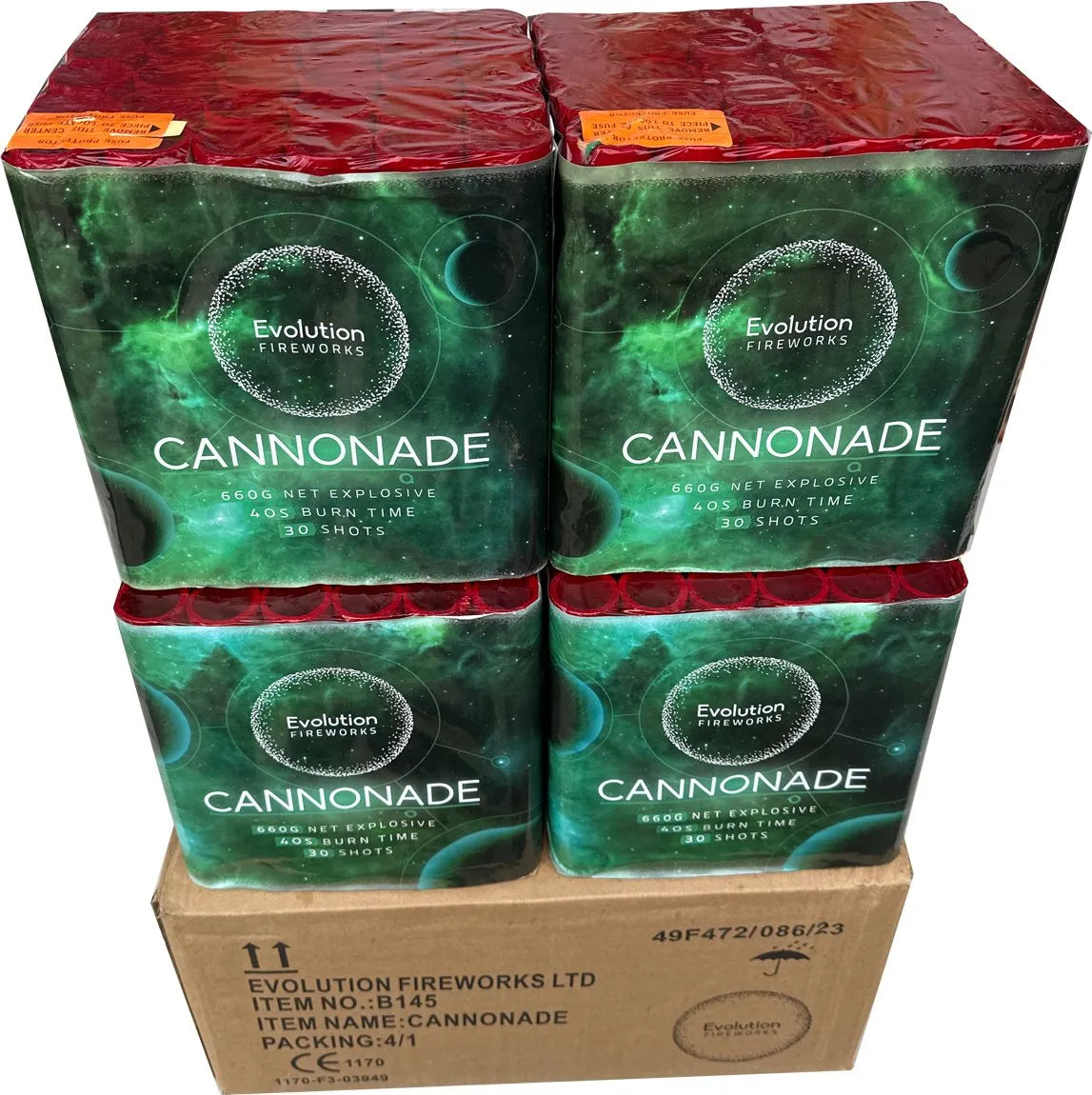 4x Cannonade by Evolution Fireworks – Galactic Fireworks