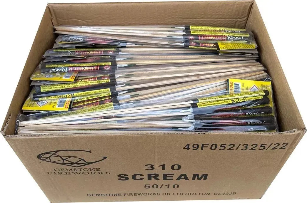 50x Scream Rockets by Gemstone – Galactic Fireworks