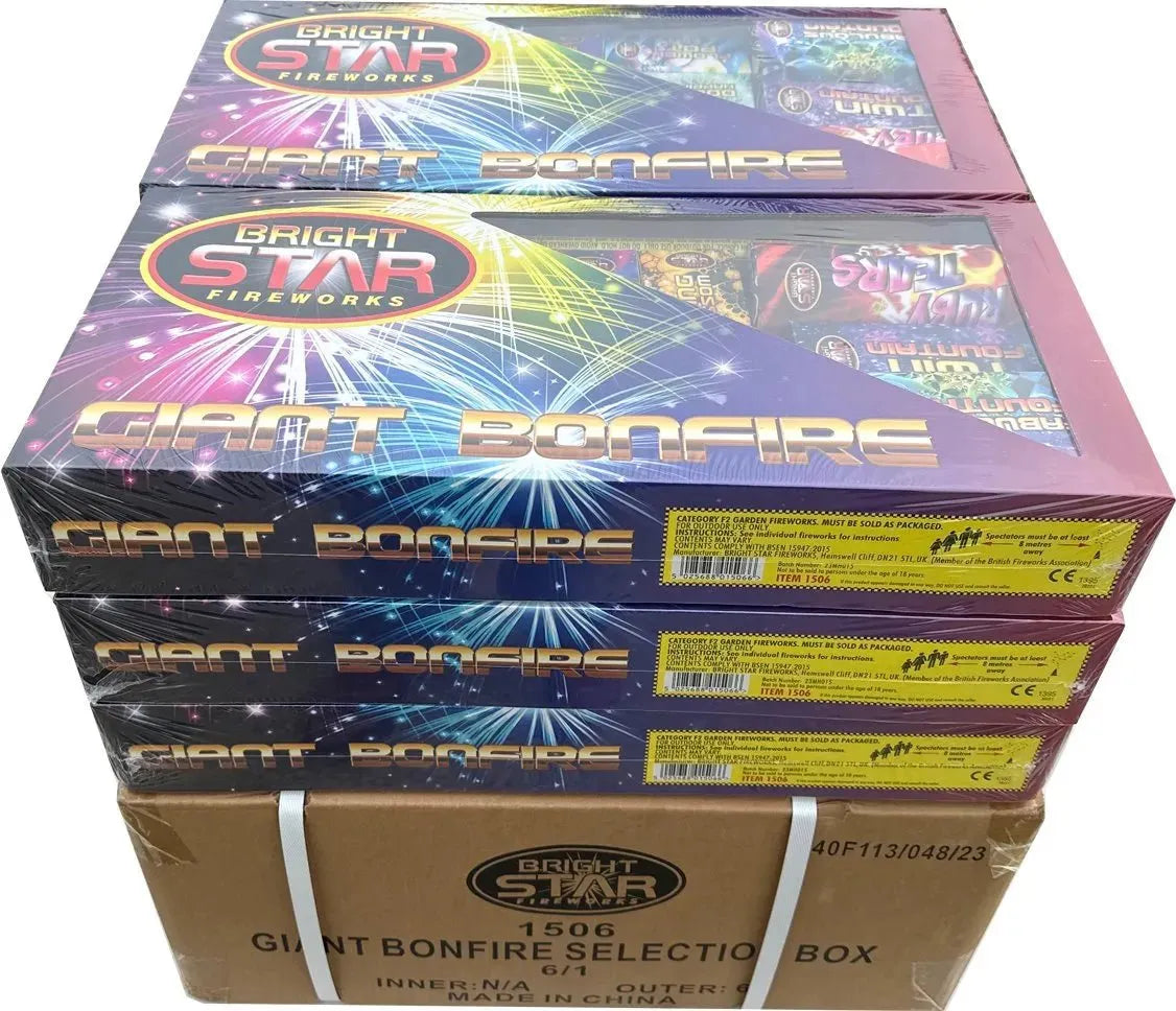 6x Giant Bonfire Box by Bright Star – Galactic Fireworks