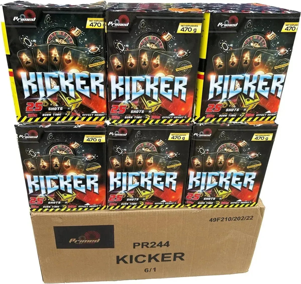 6x Kicker by Primed Pyrotechnics – Galactic Fireworks