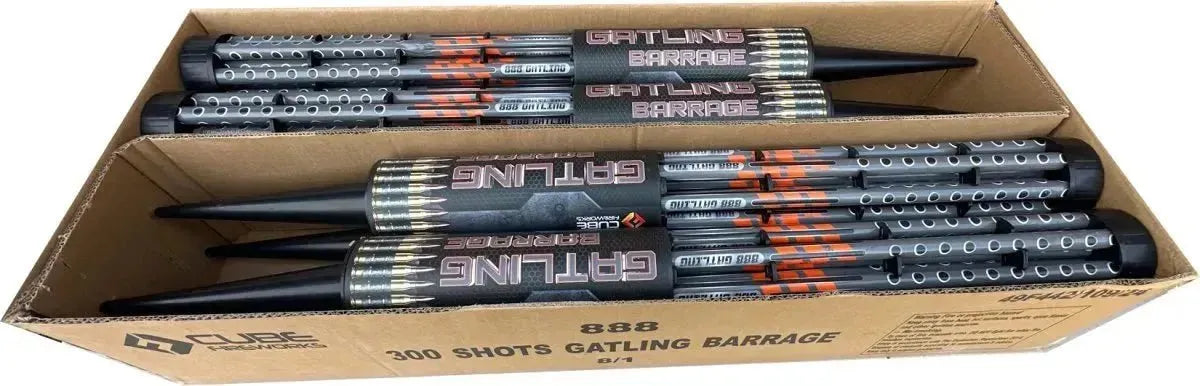 8x Gatling Gun by Cube Fireworks – Galactic Fireworks