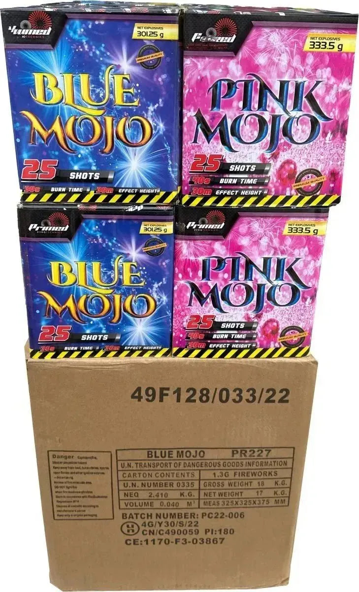 8x Mixed Mojo by Primed Pyrotechnics – Galactic Fireworks