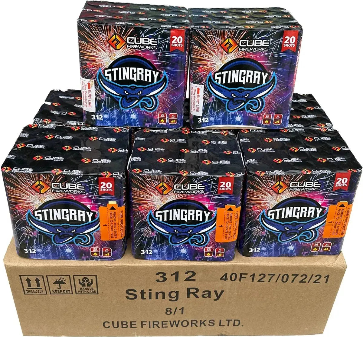 8x Stingray by Cube Fireworks – Galactic Fireworks