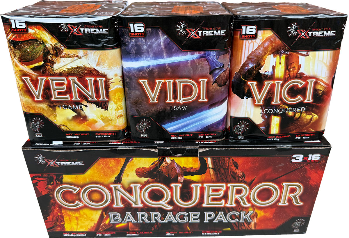 Fireworks Display Boxes - Conqueror Pack – Galactic Fireworks