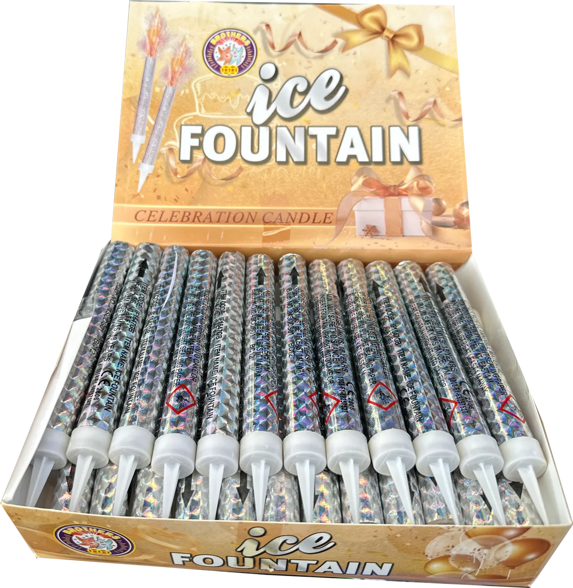 Box of 36 Ice Fountains by Brothers Pyrotechnics – Galactic Fireworks