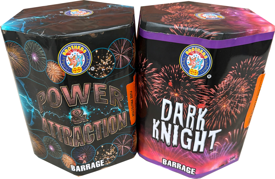 Power Attraction & Dark Knight | 1.3G Twin Pack | Brothers Pyrotechnics ...