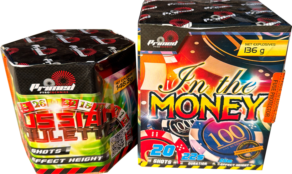 Russian Roulette & In The Money Double Deal | 1.3G Garden Fireworks – Galactic Fireworks