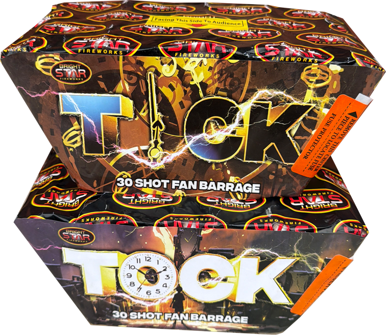 Tick & Tock Twin Pack | 2 x 30 Shot Garden Cakes | Galactic Fireworks