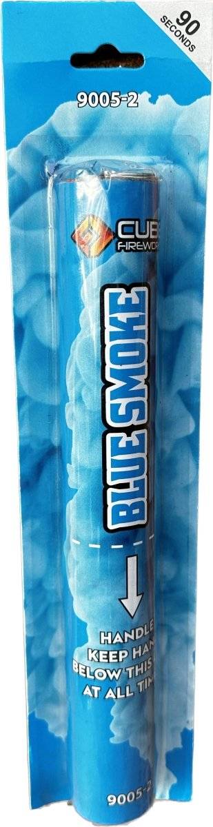 Blue Handheld Smoke Grenade by Cube Fireworks – Galactic Fireworks